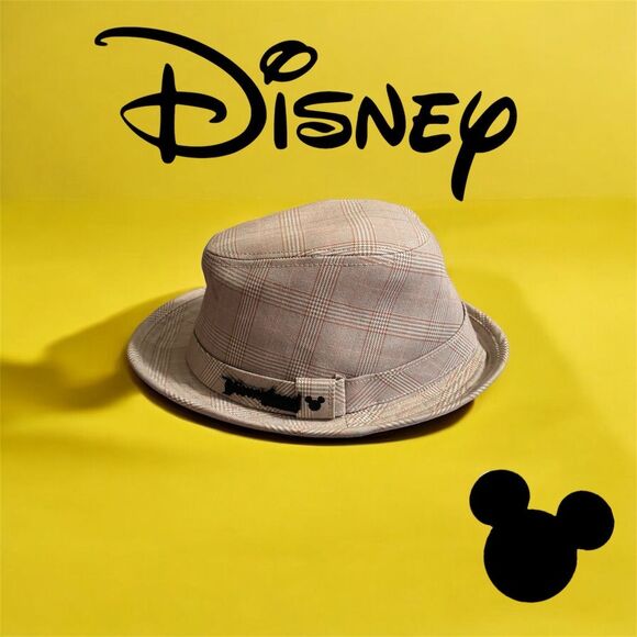 Disney | Accessories | Disneyland Resort Mickey Mouse Plaid Fedora Hat ...